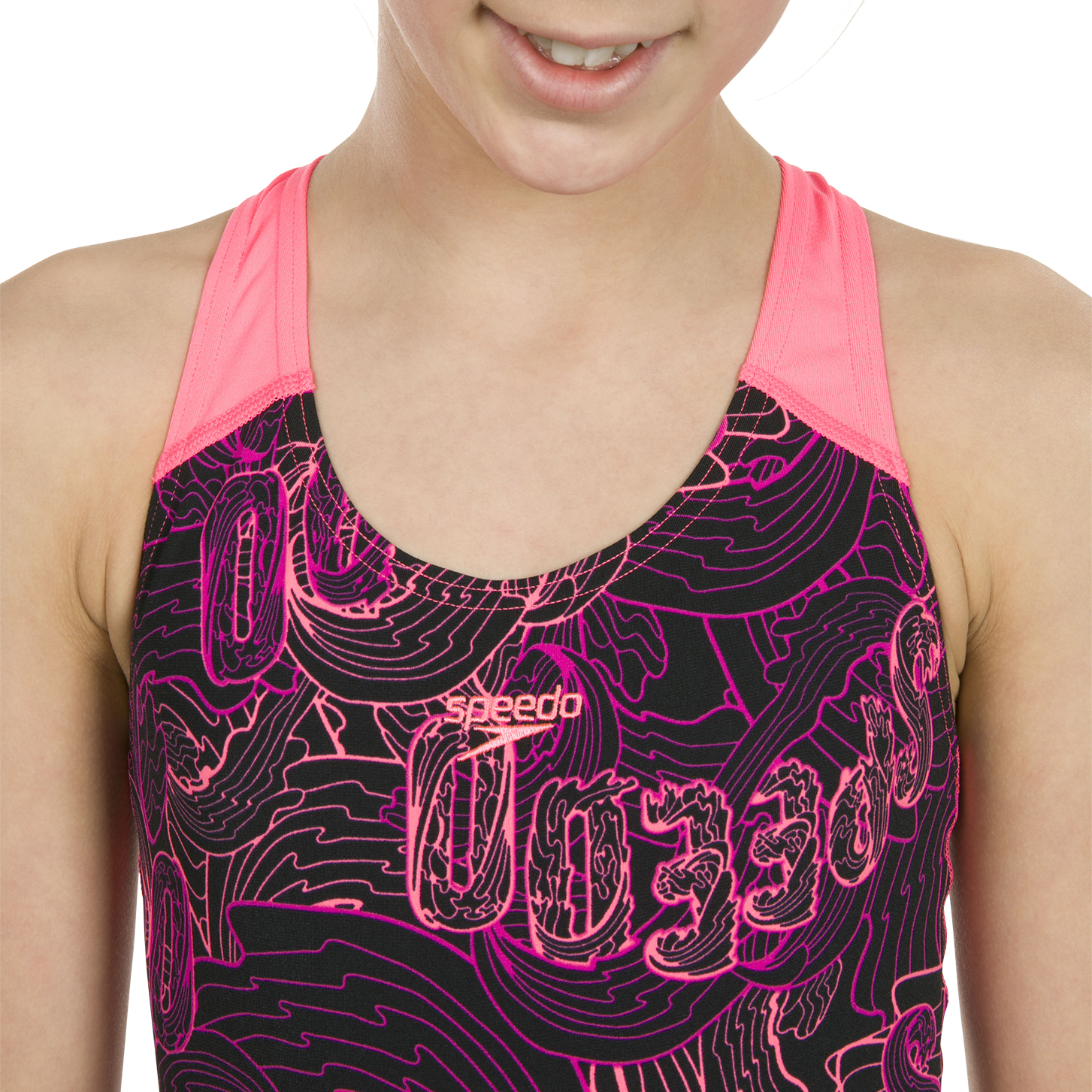 Speedo Candy Bounce Allover Splashback Girls Swimsuit - Run Charlie