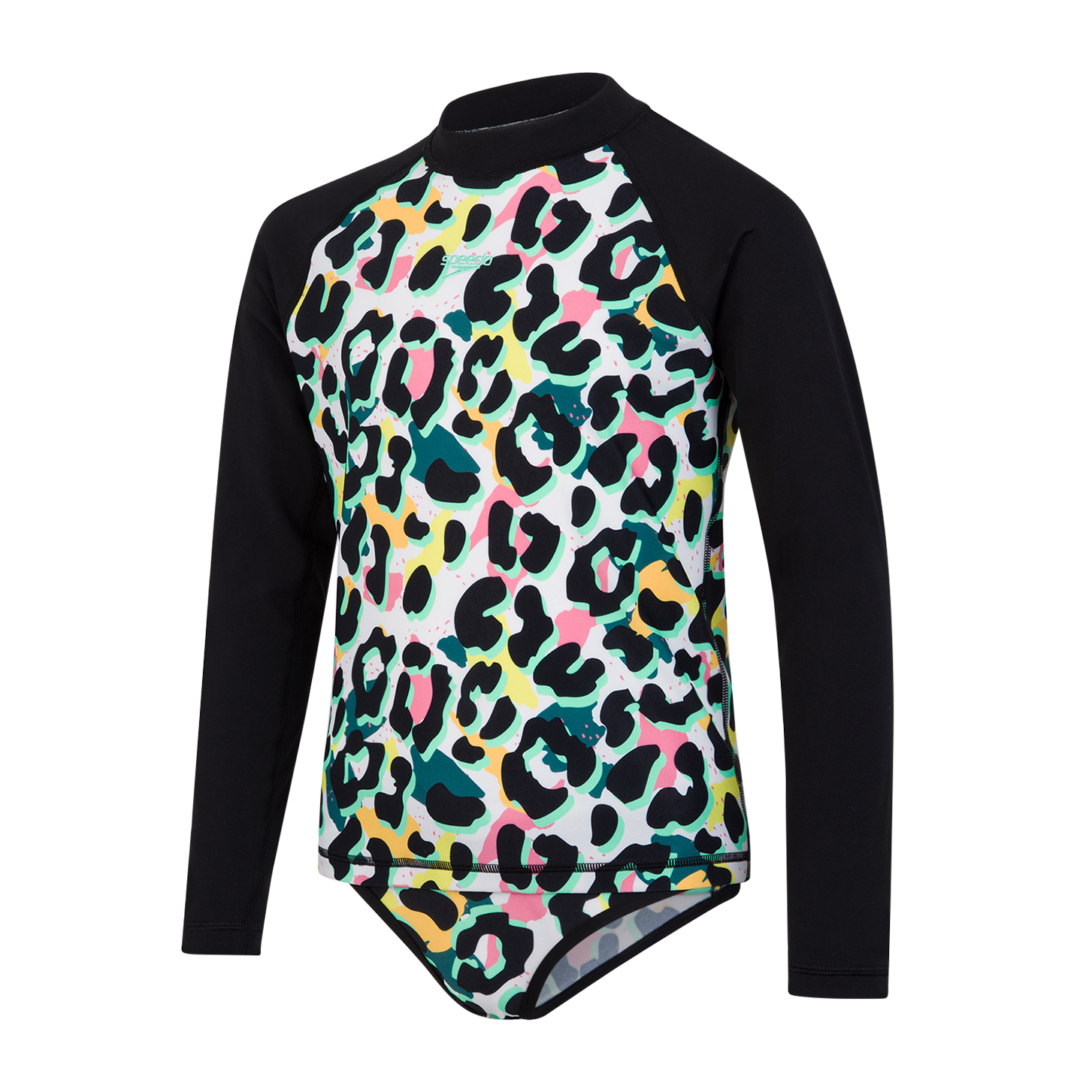 Speedo JungleSpeak Allover Long Sleeve Rash Top Girls Set - Run Charlie
