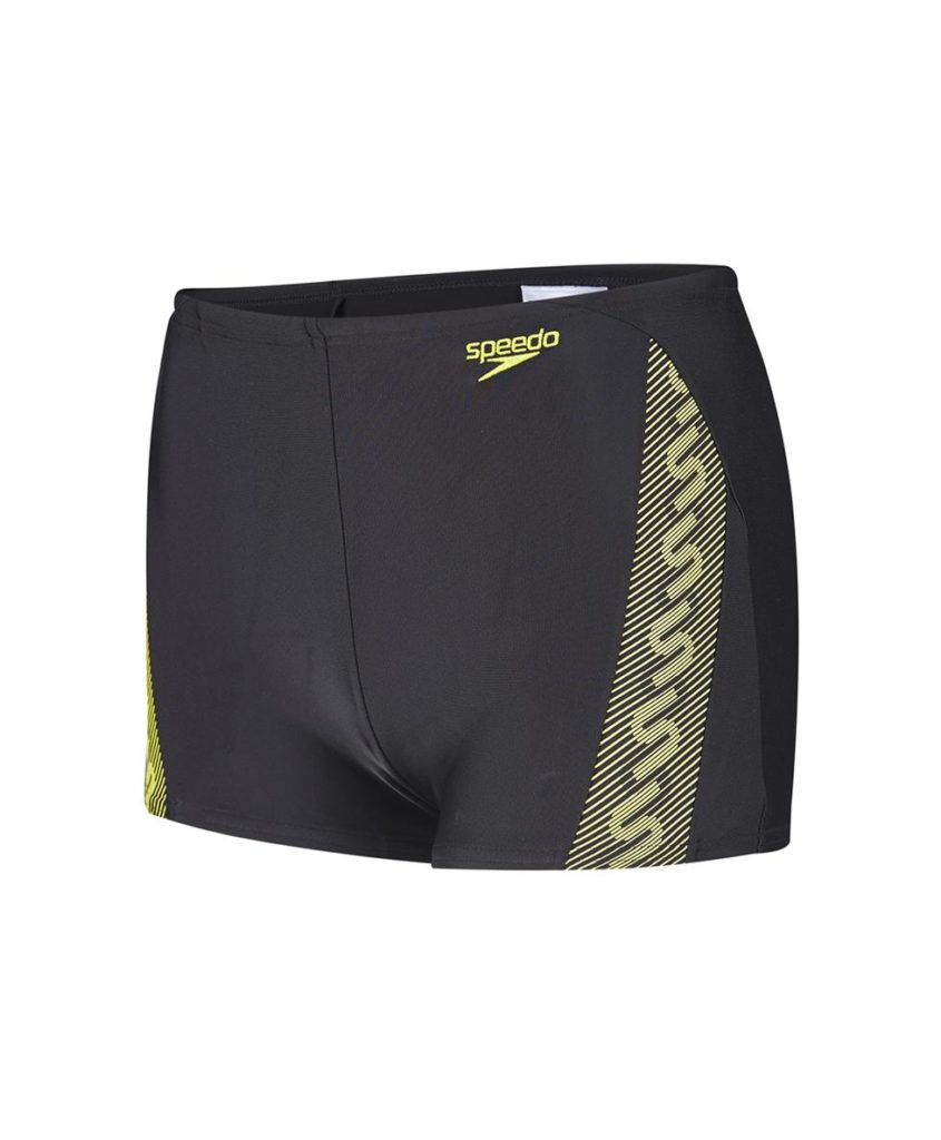 Speedo Boys Monogram Aquashort Black Lime - Run Charlie