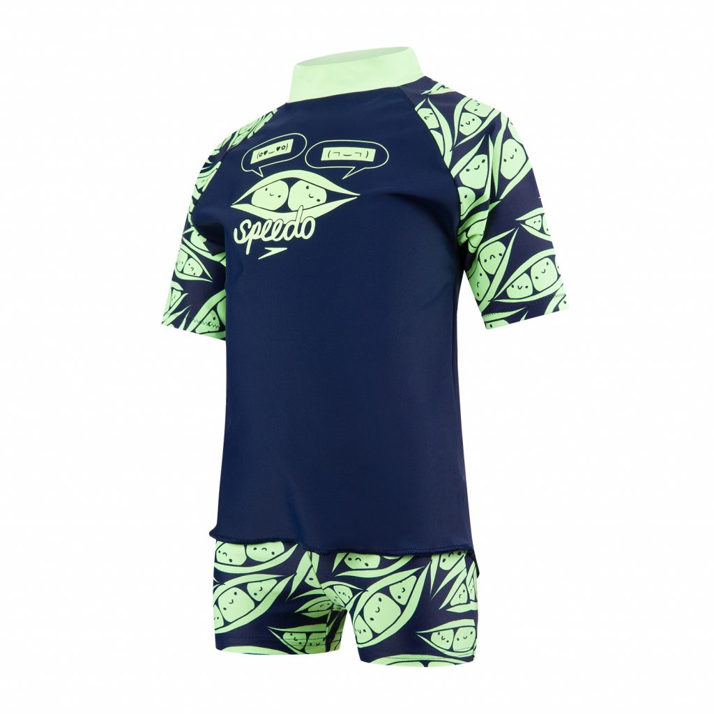 Speedo Essential Boys SunTop Set Navy/Bright Zest - Run Charlie