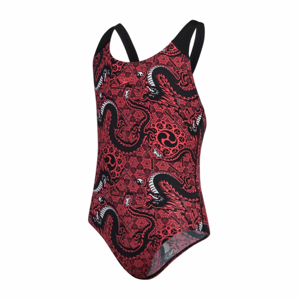 Speedo DragonZen Allover Splashback Girls Swimsuit - Run Charlie
