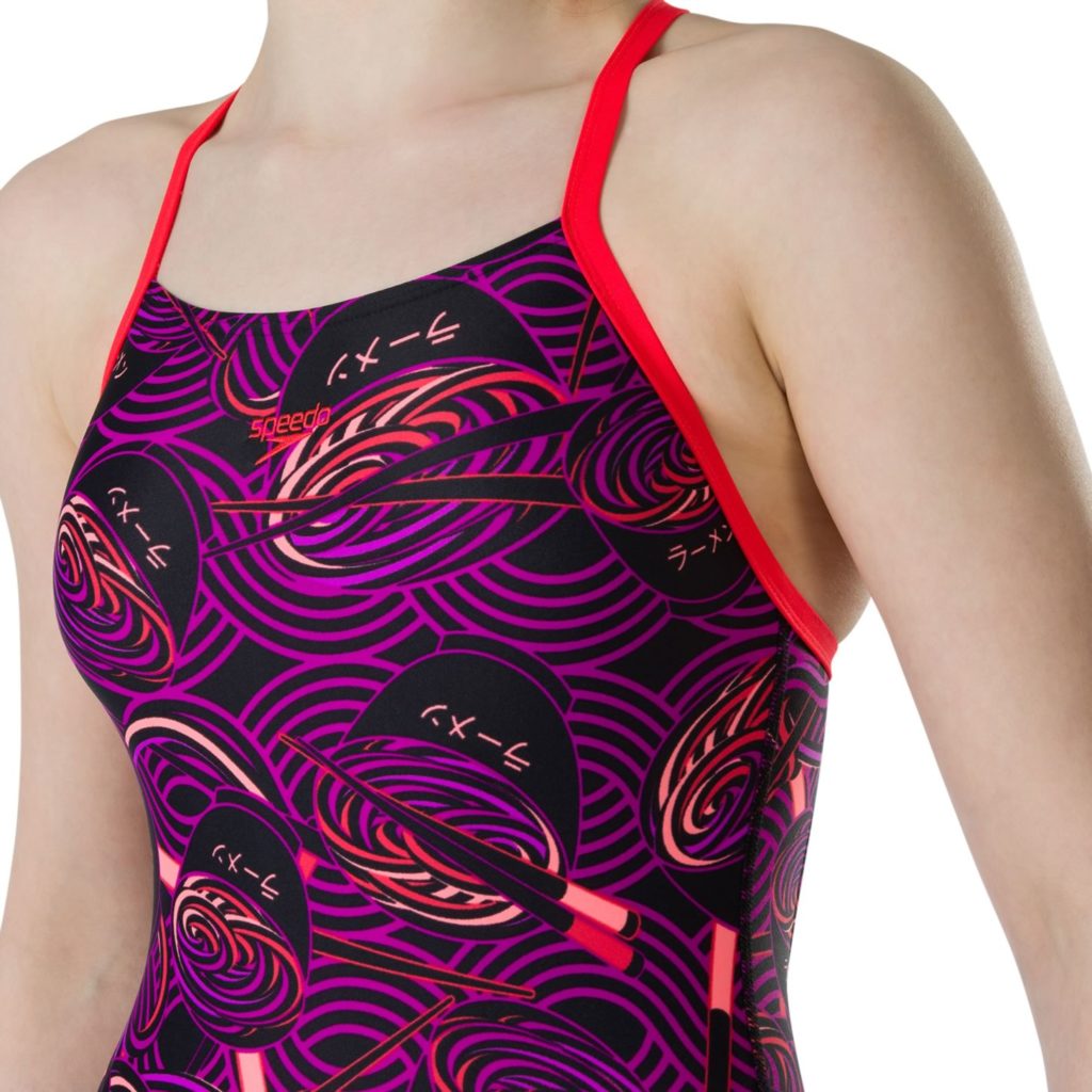 Speedo NeonNoodle Allover Crossback Girls Swimsuit - Run Charlie