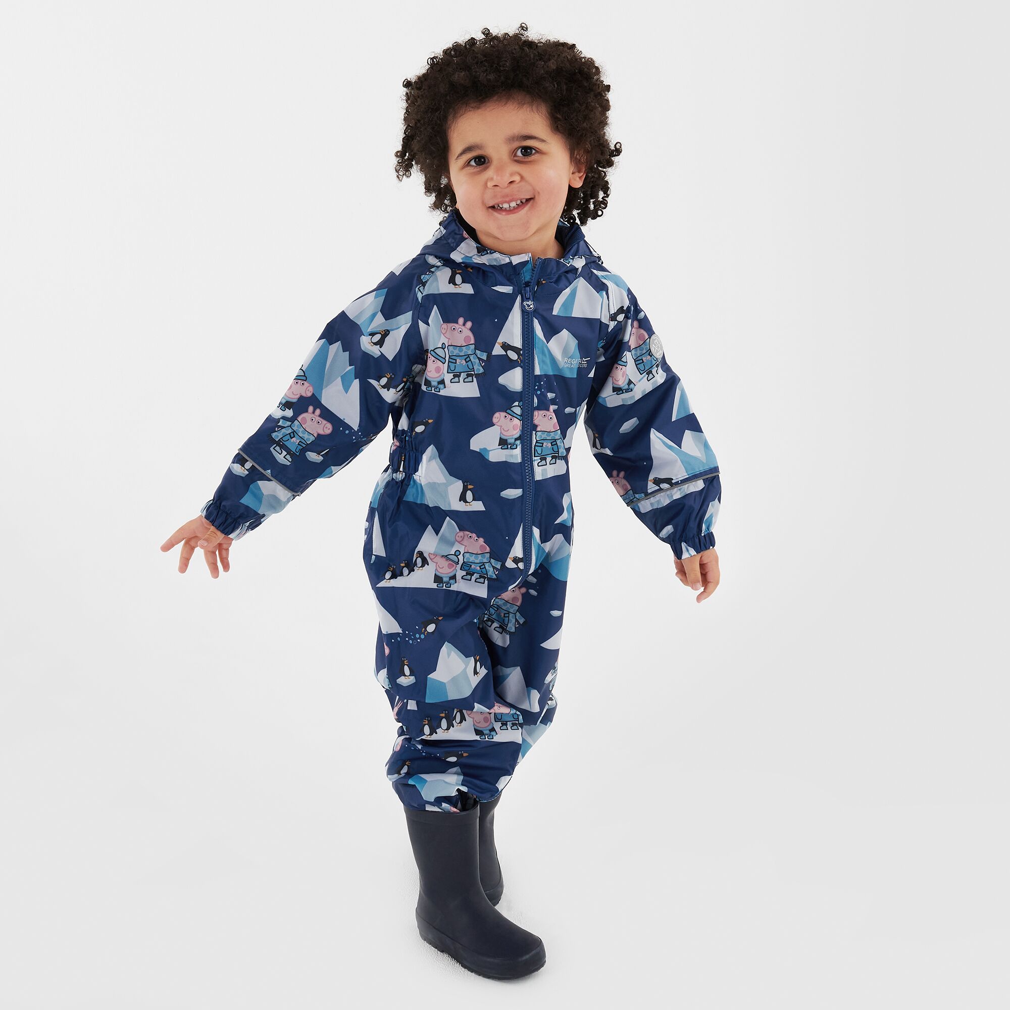 Regatta Peppa Pig Pobble Kids All-In-One Rainsuit - Run Charlie