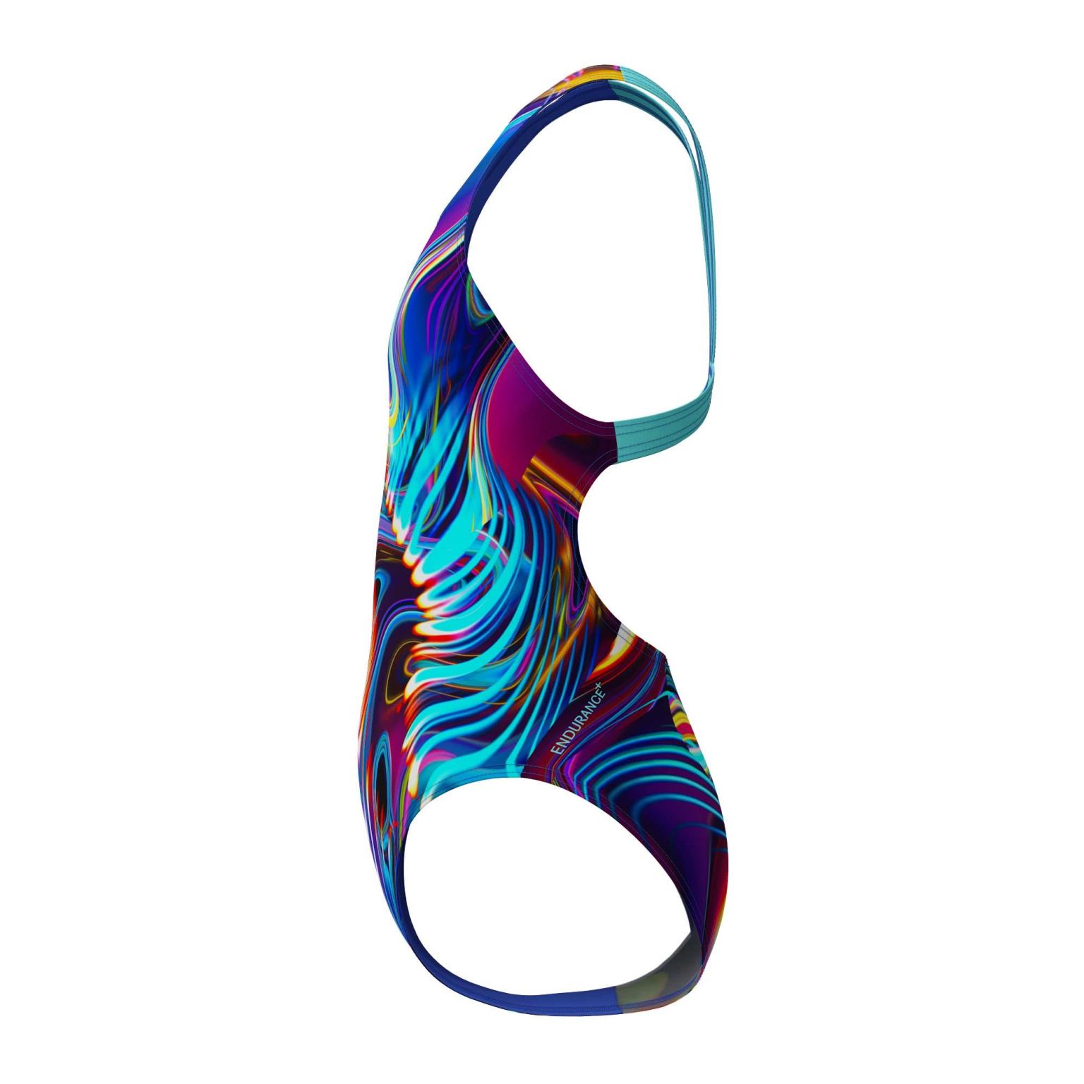 Speedo Girls Digital Allover Leaderback Swimsuit - Run Charlie