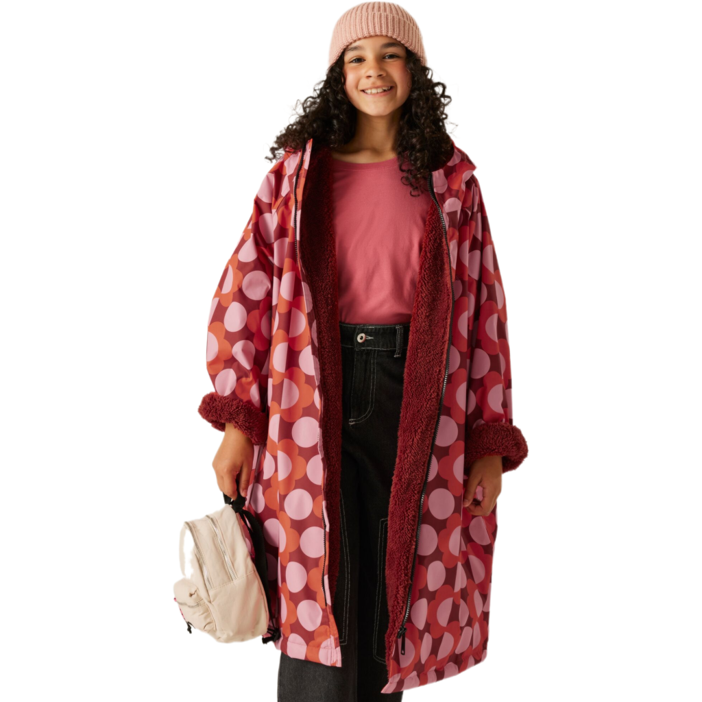 Regatta x Orla Kiely Girls Changing Robe - Run Charlie